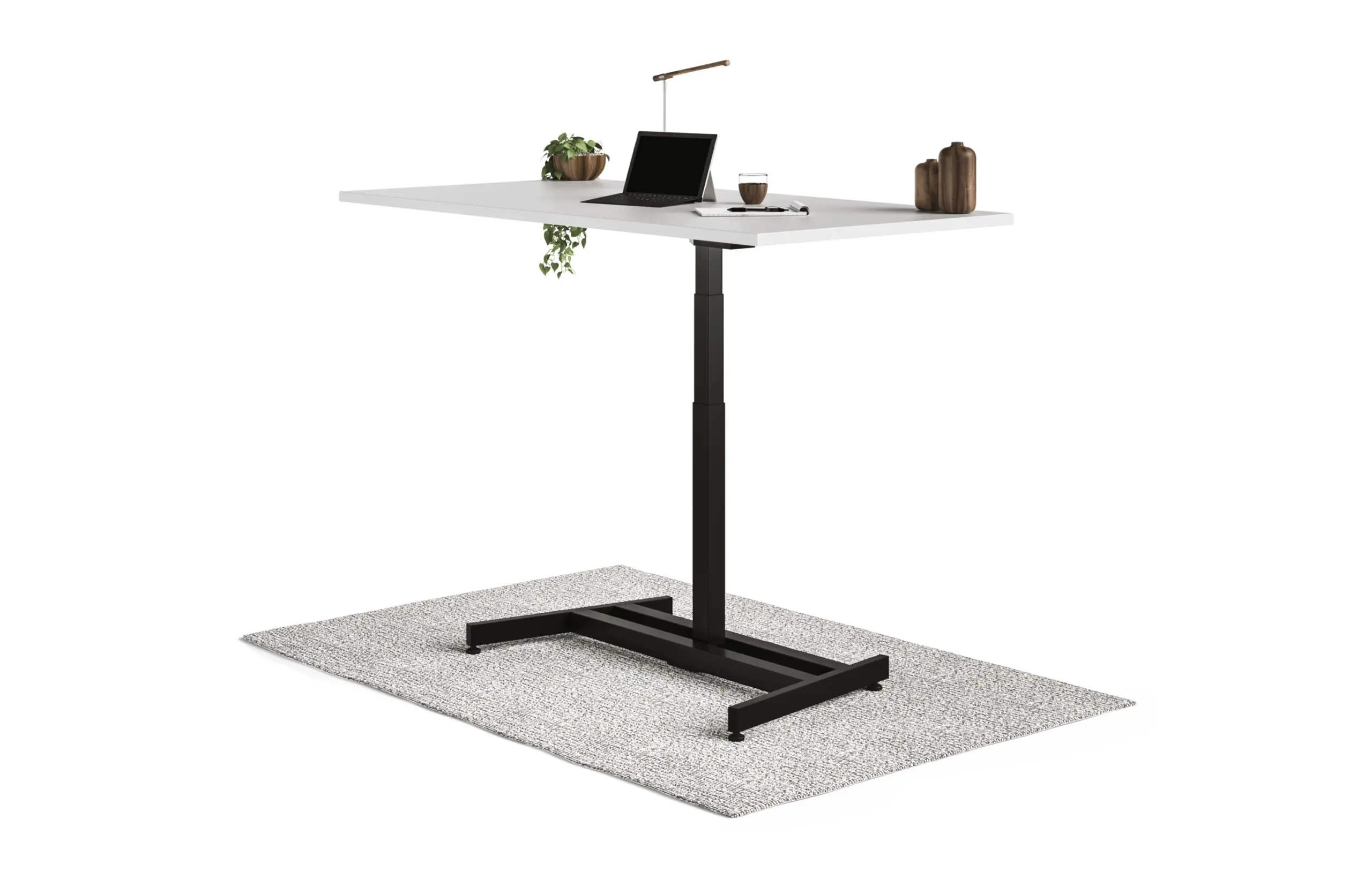 Ändern Standing Desk - 30×48 Dover White / Black Frame
